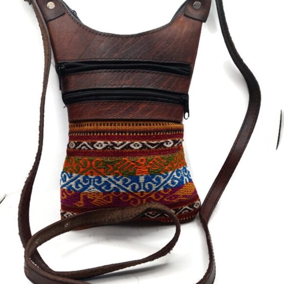 Bags | Handmade Leather Shoulder Bag Andean Mountains Cusco | Poshmark